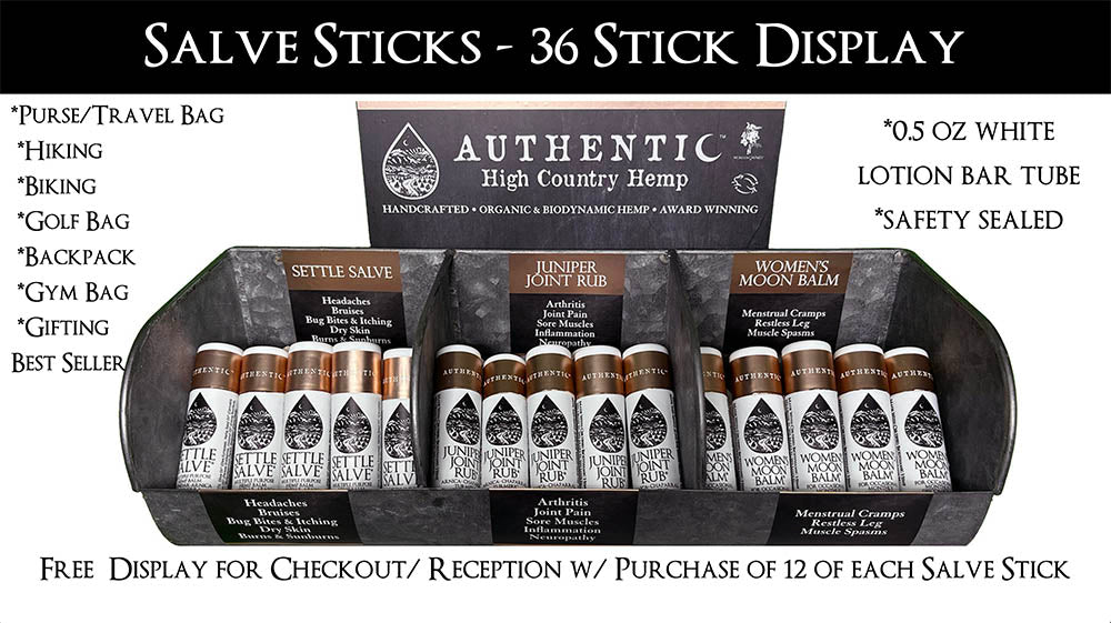 36 Salve Stick Display Set – Authentic Organics